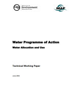 Water Programme of Action: Water allocation and use | Ministry for the ...