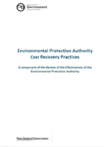 Environmental Protection Authority – Cost recovery practices | Ministry ...