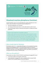 Dissolved reactive phosphorus factsheet | Ministry for the Environment