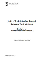 Unit of trade in the New Zealand Emissions Trading Scheme | Ministry ...