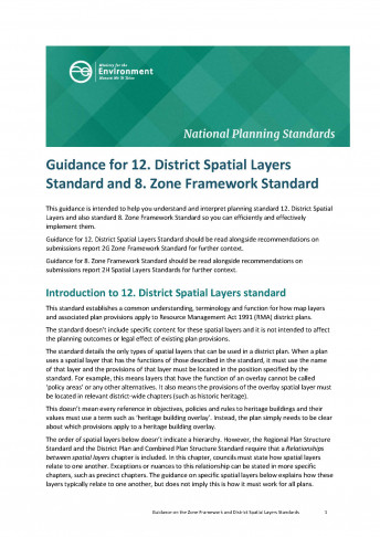 Guidance for the District Spatial Layers Standard and Zone Framework ...