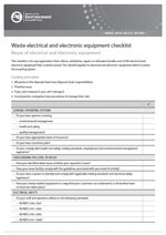 Waste electrical and electronic equipment checklist: Reuse of ...