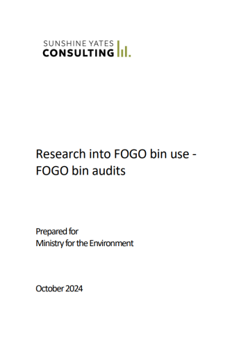 FOGO research bin audit findings | Ministry for the Environment