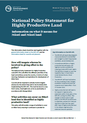 National Policy Statement for Highly Productive Land - Information on ...