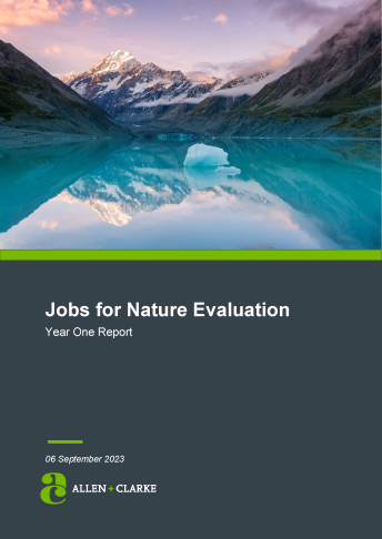 Jobs for Nature evaluation year one report | Ministry for the Environment